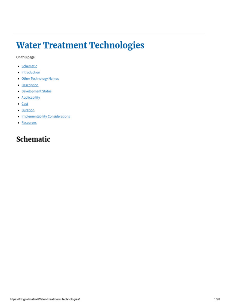 Water Treatment Technologies | PDF | Membrane | Adsorption