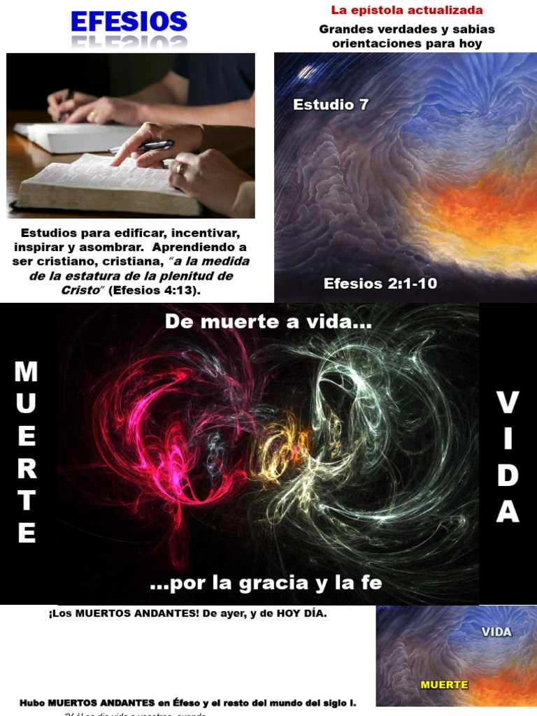 Efesios 7 Muerte A Vida Por Gracia Fe | PDF | Pablo el apóstol | Pecado