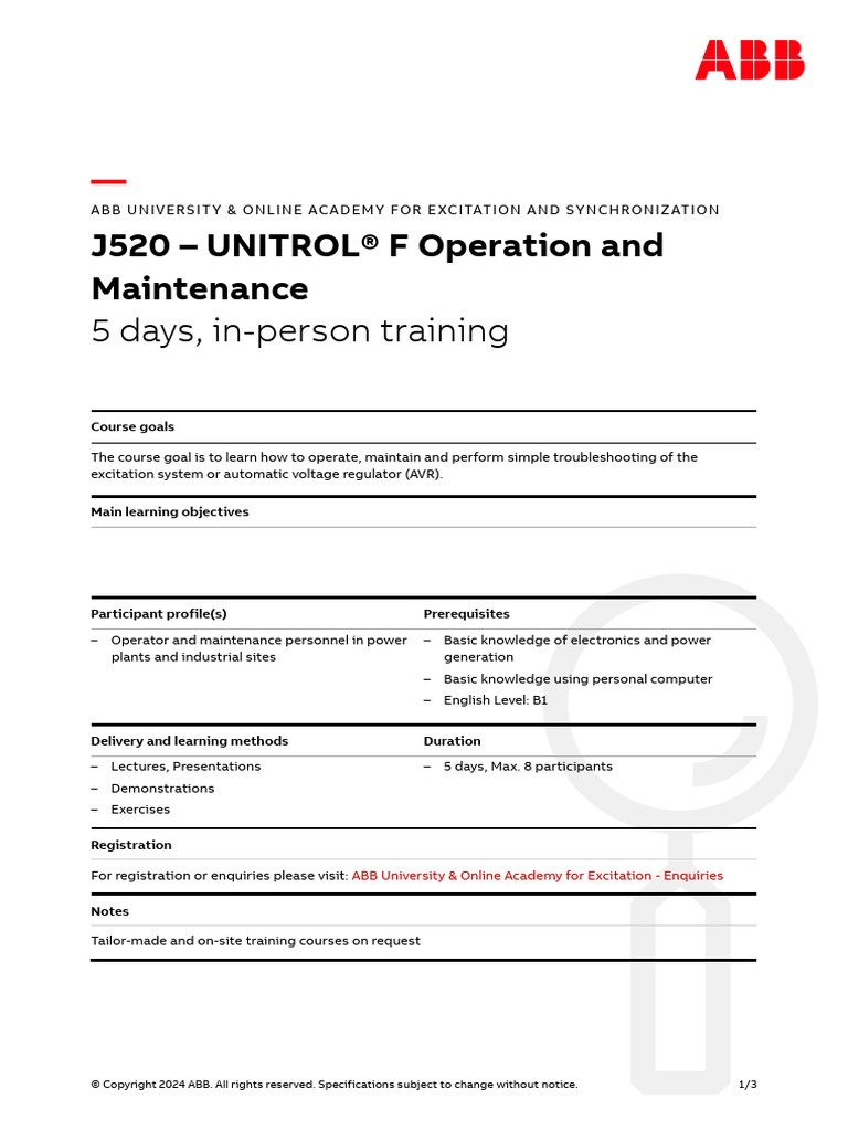 UNITROL® F Operation & Maintenance Course | PDF | Computer Science ...