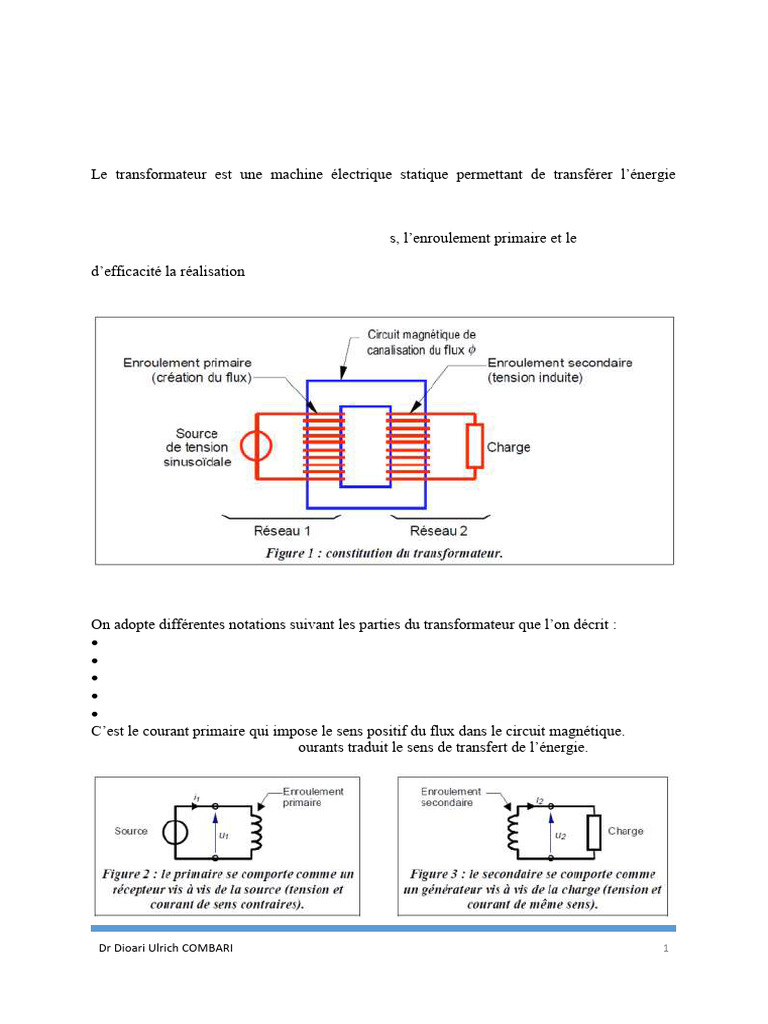 Chapitre 2 - Transformateur Monophasé | PDF | Transformateur électrique | Inducteur