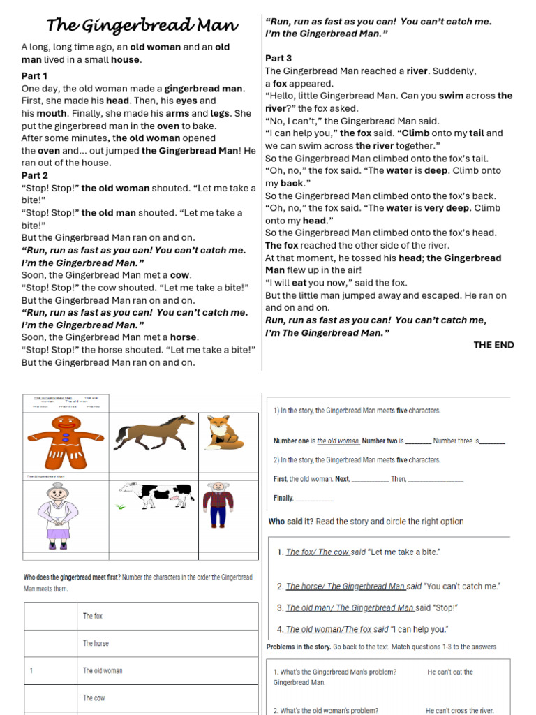 The Gingerbread Man 6to Año Nuevo | PDF | Ginger | Fairy Tales