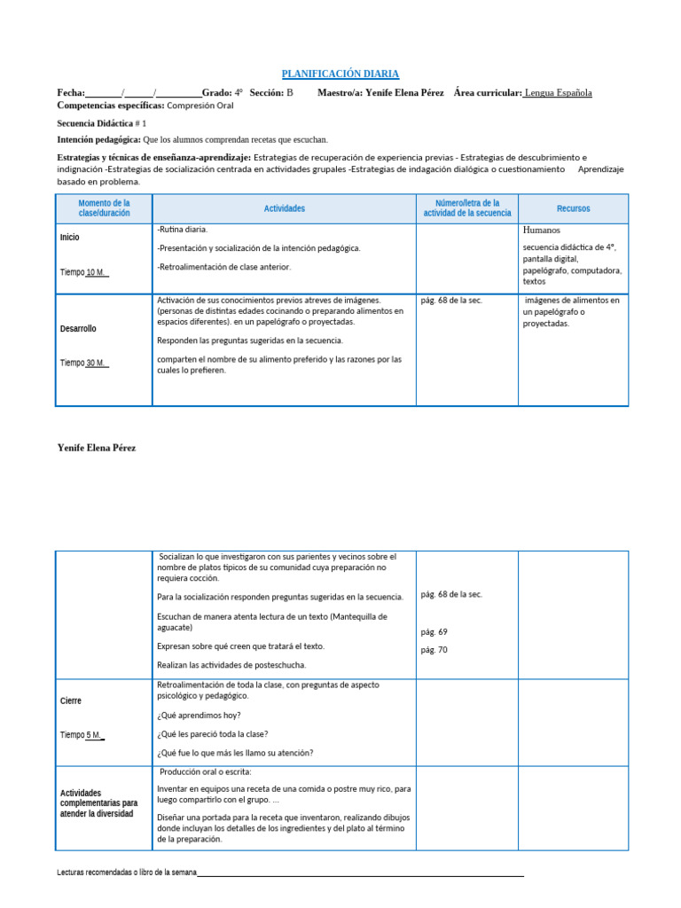 La Receta 4to | PDF | Aprendiendo estilos | Aprendizaje
