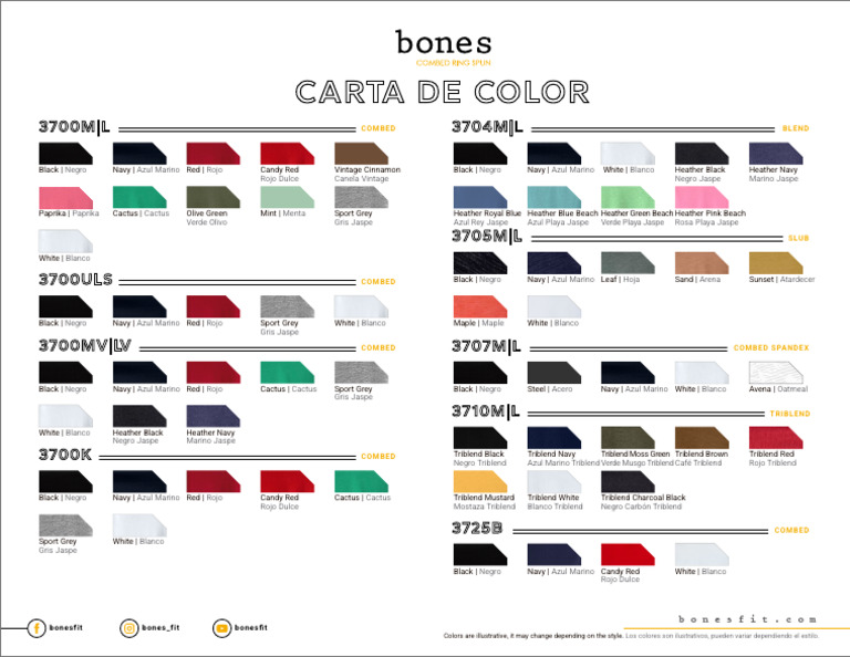 Carta de Color Bones 2024 | PDF | Color