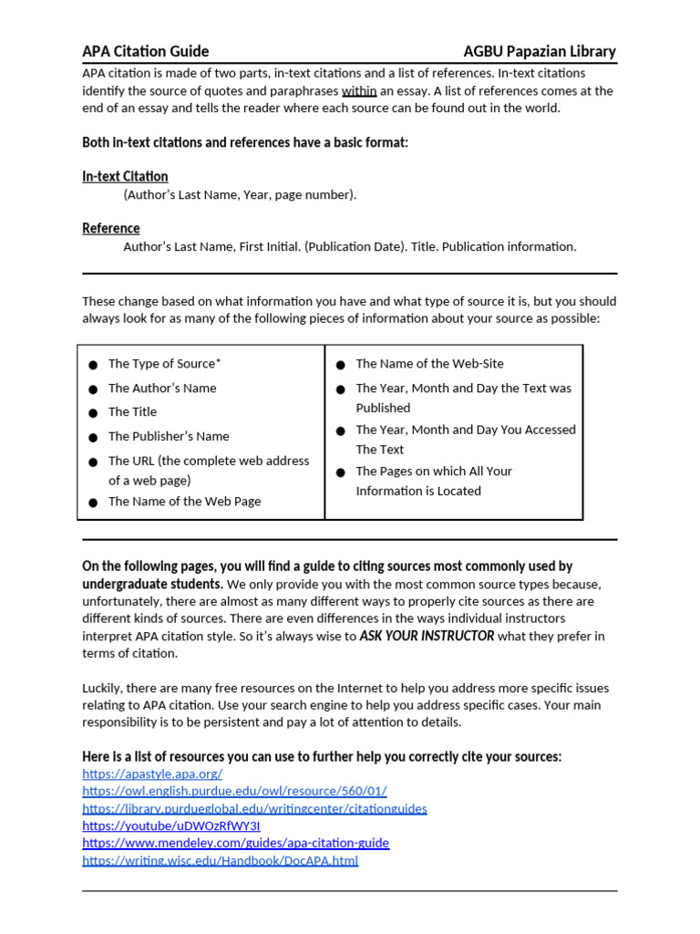 Updated2023 Module 1 APA Citation Guide 2 | PDF | Apa Style | Citation