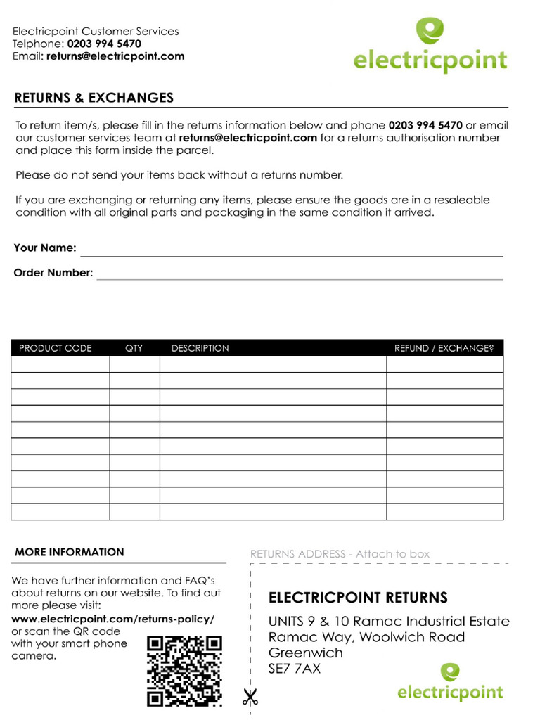 Electricpoint H&s Form | PDF