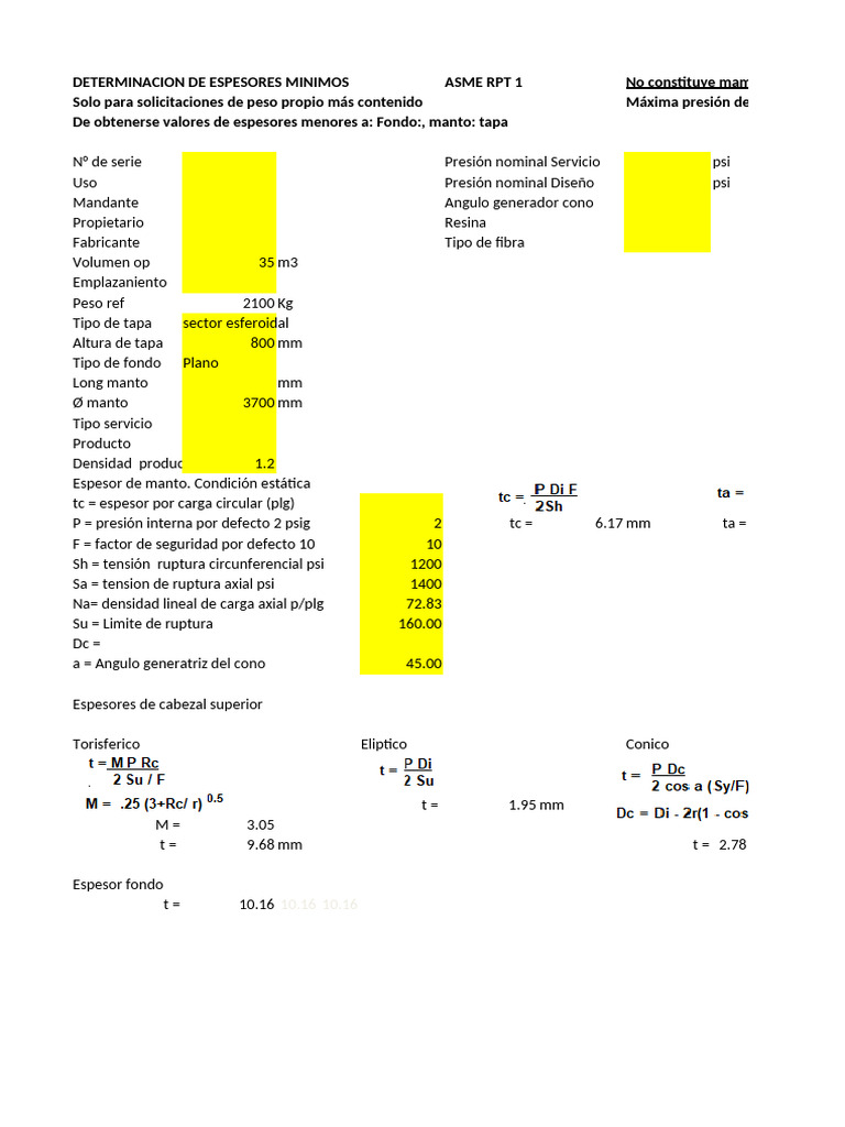 TK Asme Fibra RTP 1 | PDF