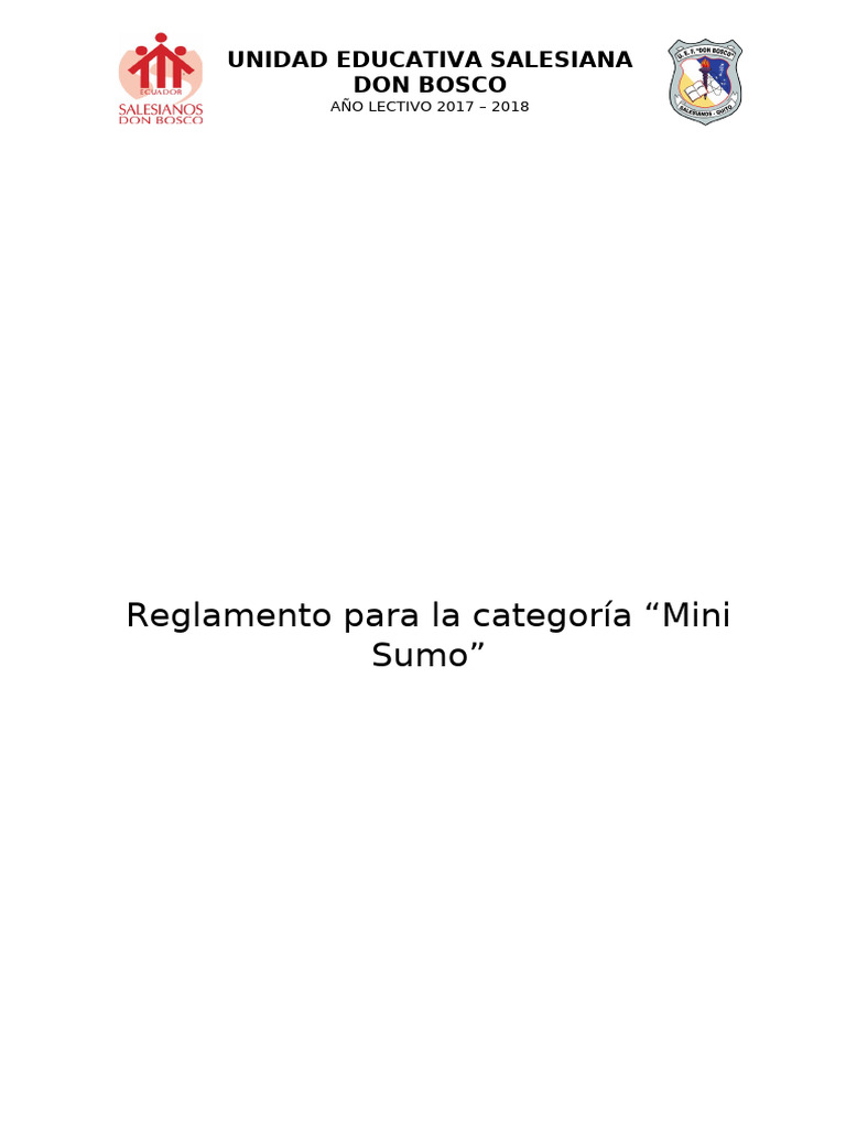 reglamento-mini-sumo | PDF | Robot | Robótica