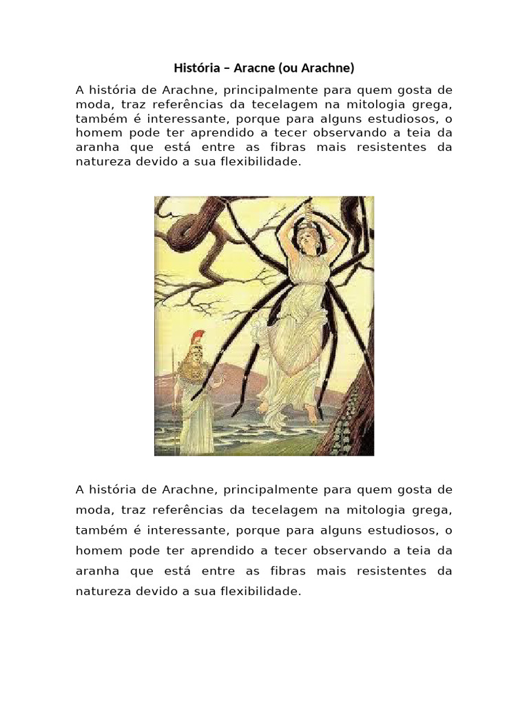 Arachne: Moda e Mitologia Grega | PDF