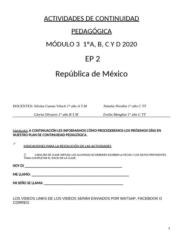 Modulo Final de Primero Numero 3 Abril | PDF