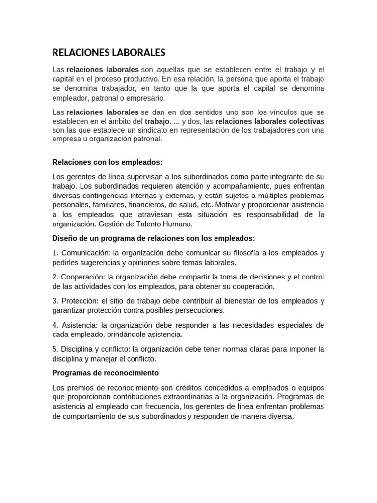 Cap 9 Relaciones Laborales | PDF | Relaciones laborales | Disciplinas