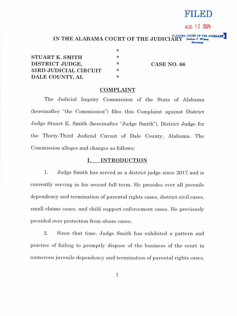 Judge Stuart K. Smith Complaint | PDF