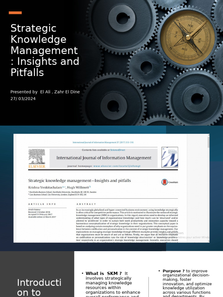 Strategic Knowledge Management | PDF | Knowledge Management | Knowledge