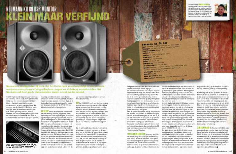 Neumann - KH80 - DSP Musicmaker - 457 Juli Aug 2018 | PDF