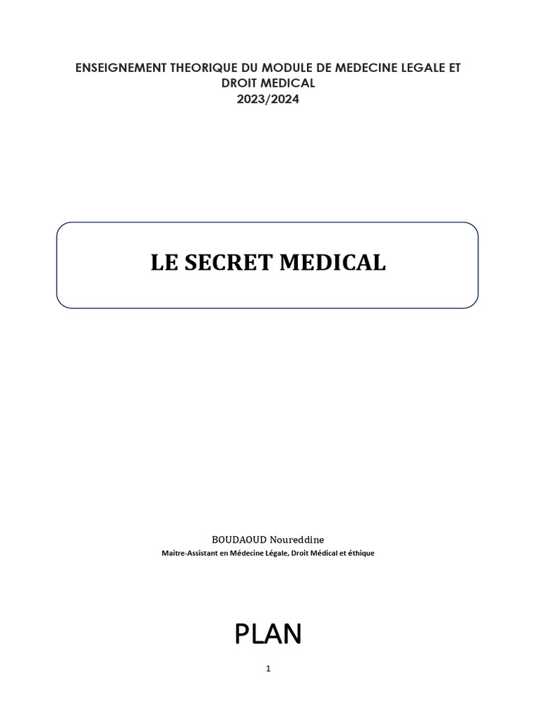 Secret médical et responsabilité du pharmacien | PDF | Pharmacien ...