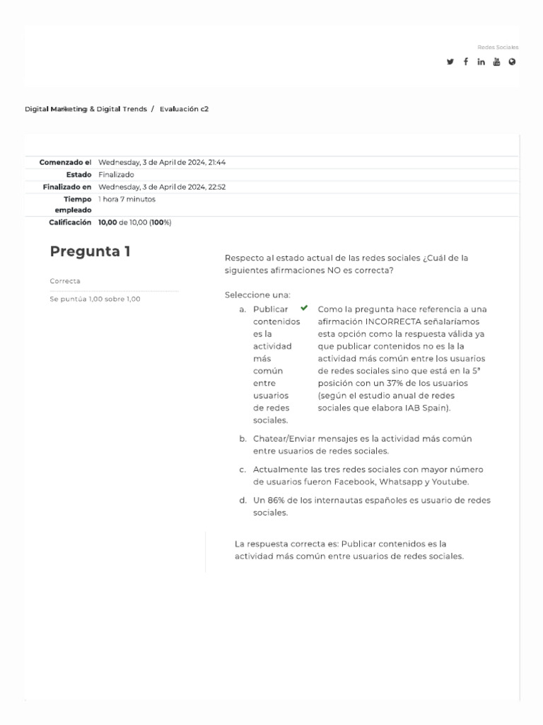 Evaluación C2-U1 | PDF
