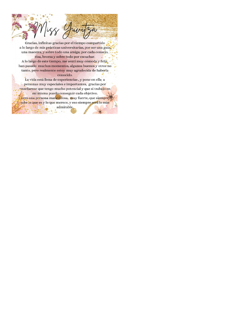 Tarjeta Miss | PDF