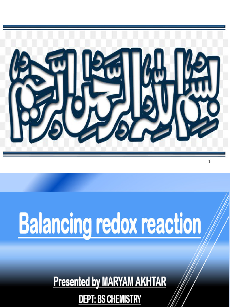 Red Ox Equation Balancing | PDF | Redox | Chemical Reactions