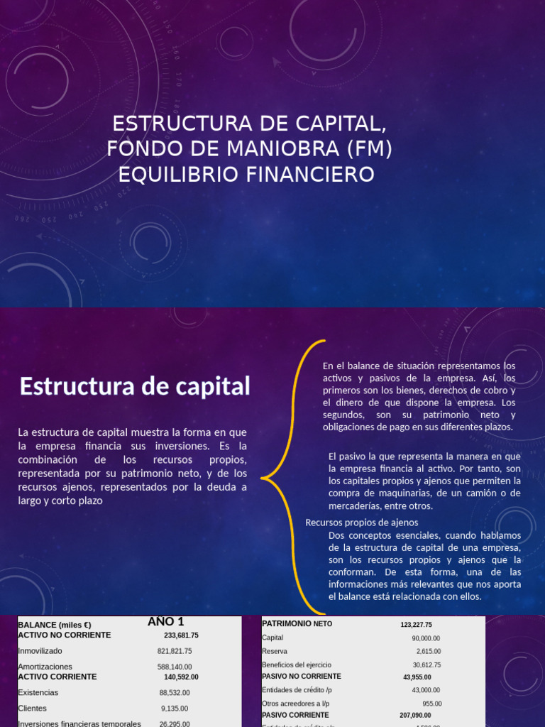 Estructura de Capital | PDF | Capital de trabajo | Hoja de balance