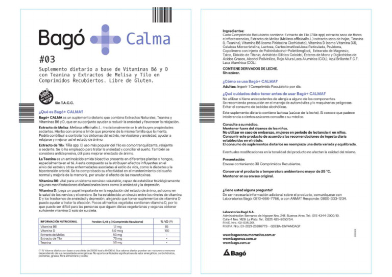 Prospecto bago+CALMA | PDF