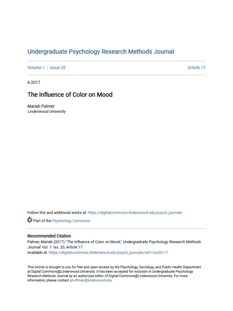 Color's Impact on Mood Dynamics | PDF | Perception | Color