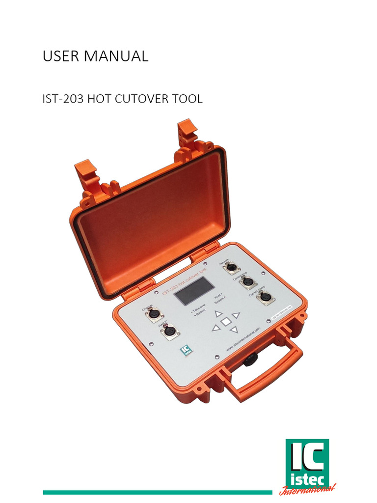 Istec IST 203 Hot Cutover Tool Manual | PDF | Battery Charger ...