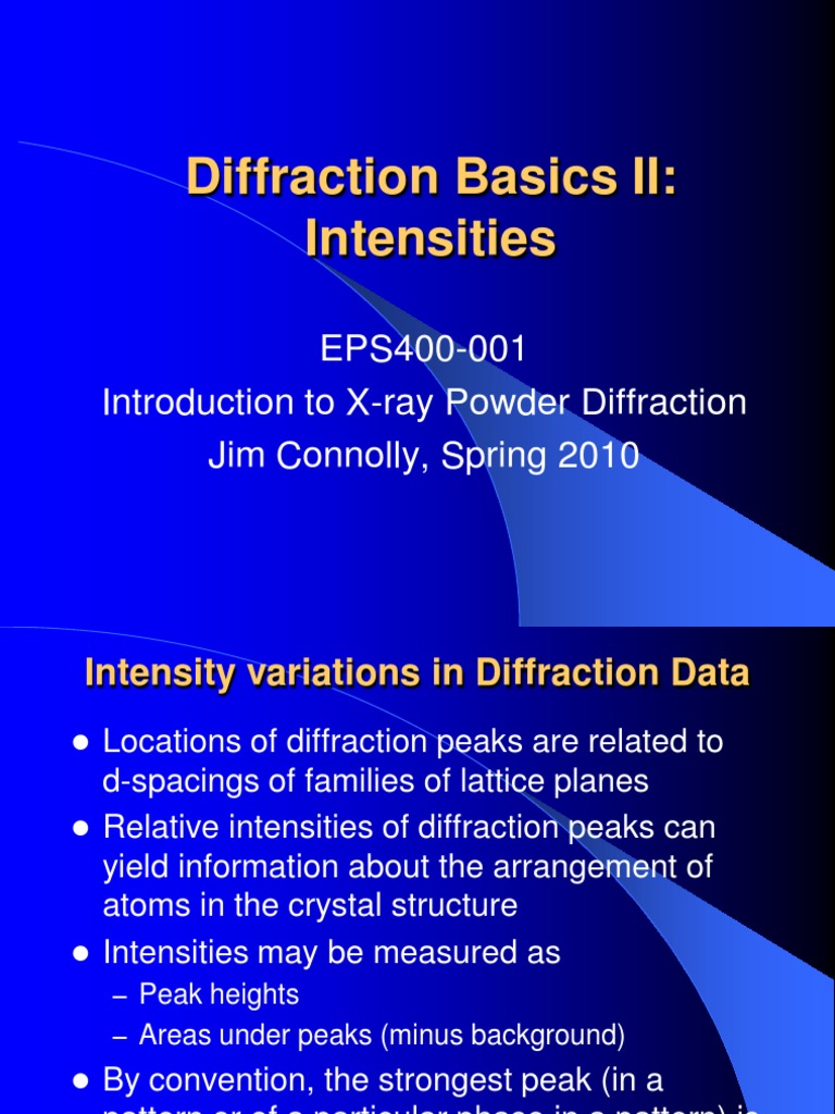 06 Diffraction Basics II | PDF | Crystal Structure | Diffraction