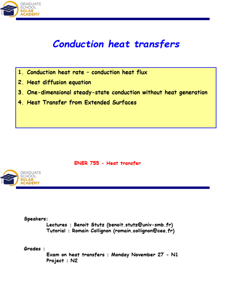 Conduction Heat Transfer Overview | PDF | Thermal Conduction | Heat ...