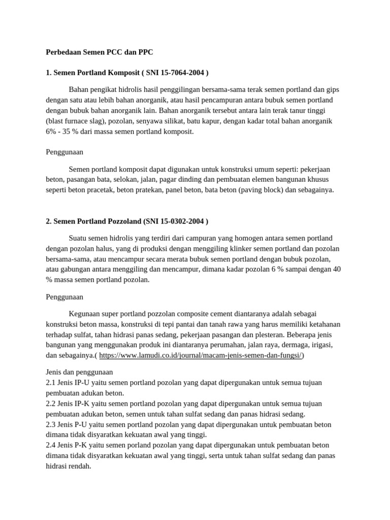 Perbedaan PPC Dan PCC | PDF