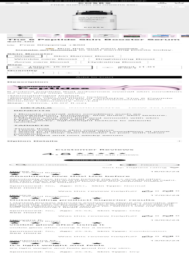 The 6 Peptide Skin Booster Serum - COSRX Official | PDF | Integumentary ...