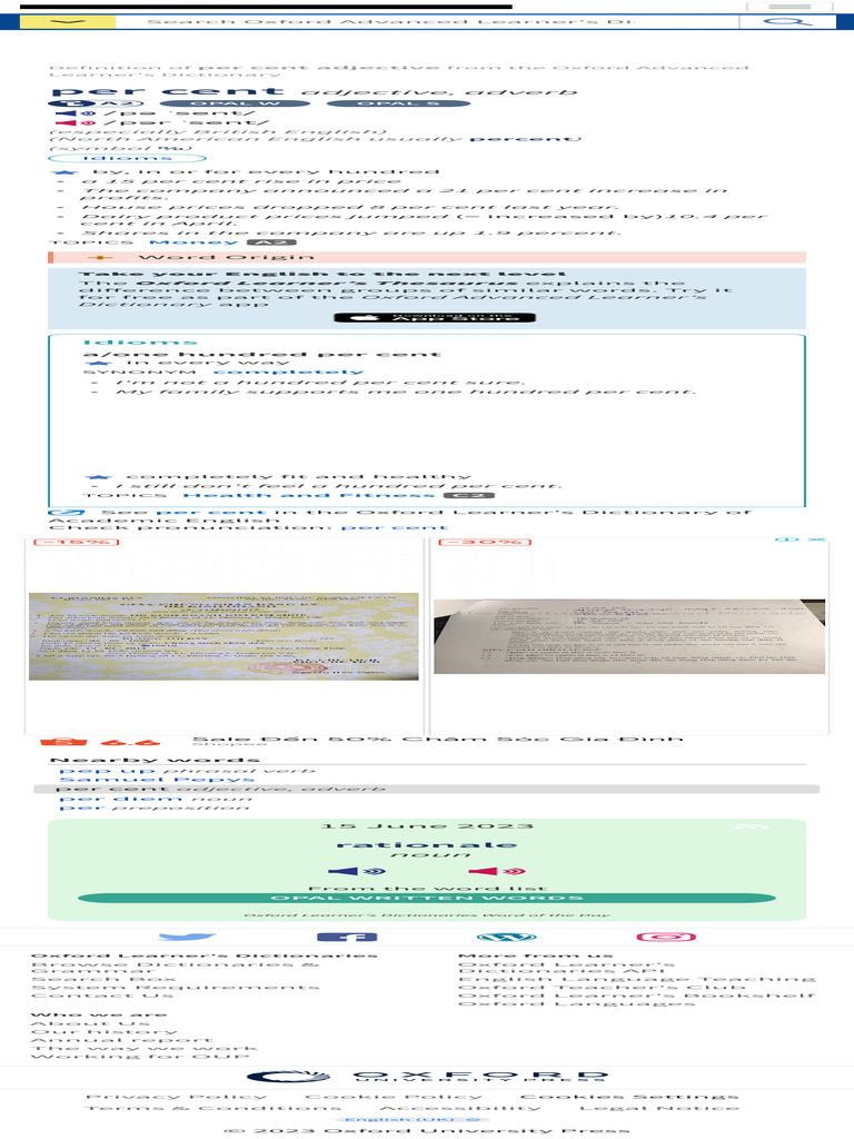 Per-Cent - 1 Adjective - Definition, Pictures, Pronunciation and Usage ...