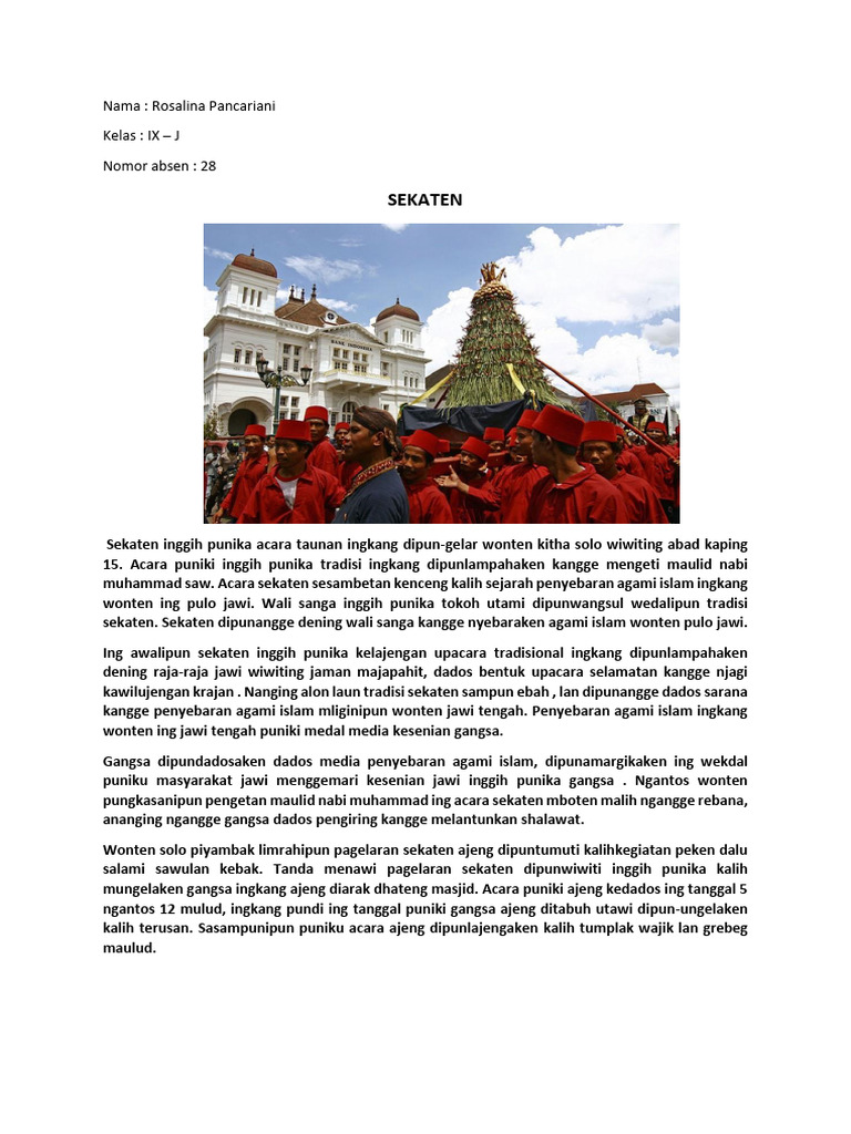 Sekaten Upacara Adat | PDF