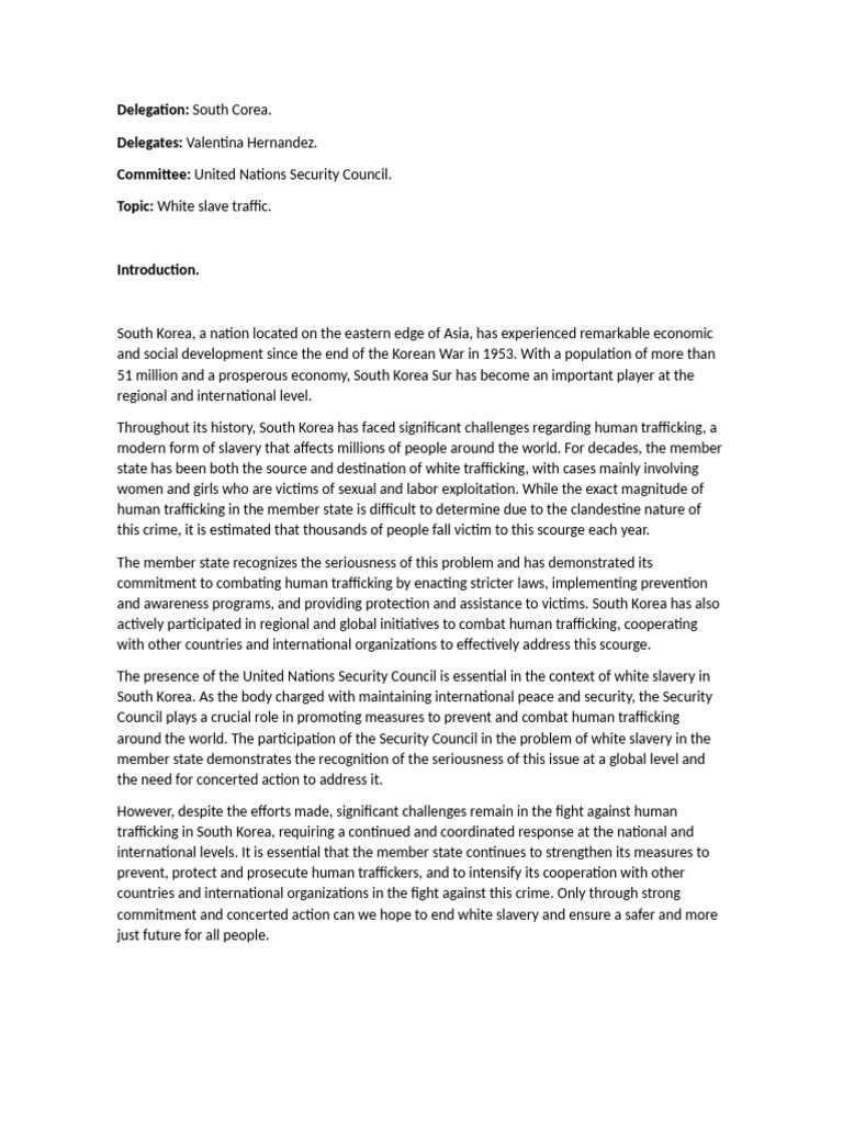 Position Paper Pdf Human Trafficking Sexual Slavery