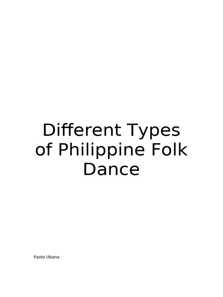 Philippine Folk Dance Varieties Explained | PDF | Dances