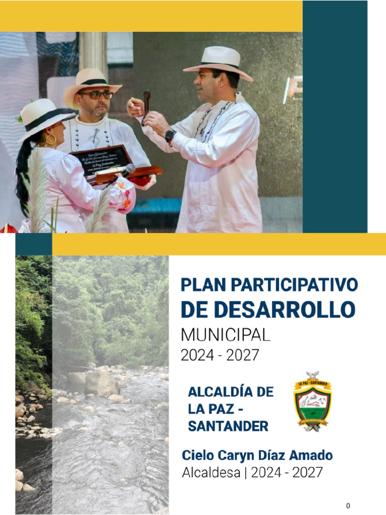 Plan de Desarrollo Municipal 2024 - 2027 La Paz - Santander | PDF | Planificación | Derechos humanos