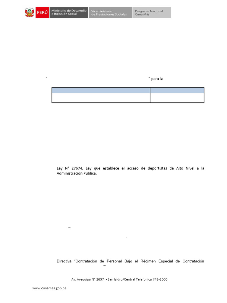 Convocatoria CAS 2024: Acompañante Técnico en San Martín | PDF ...