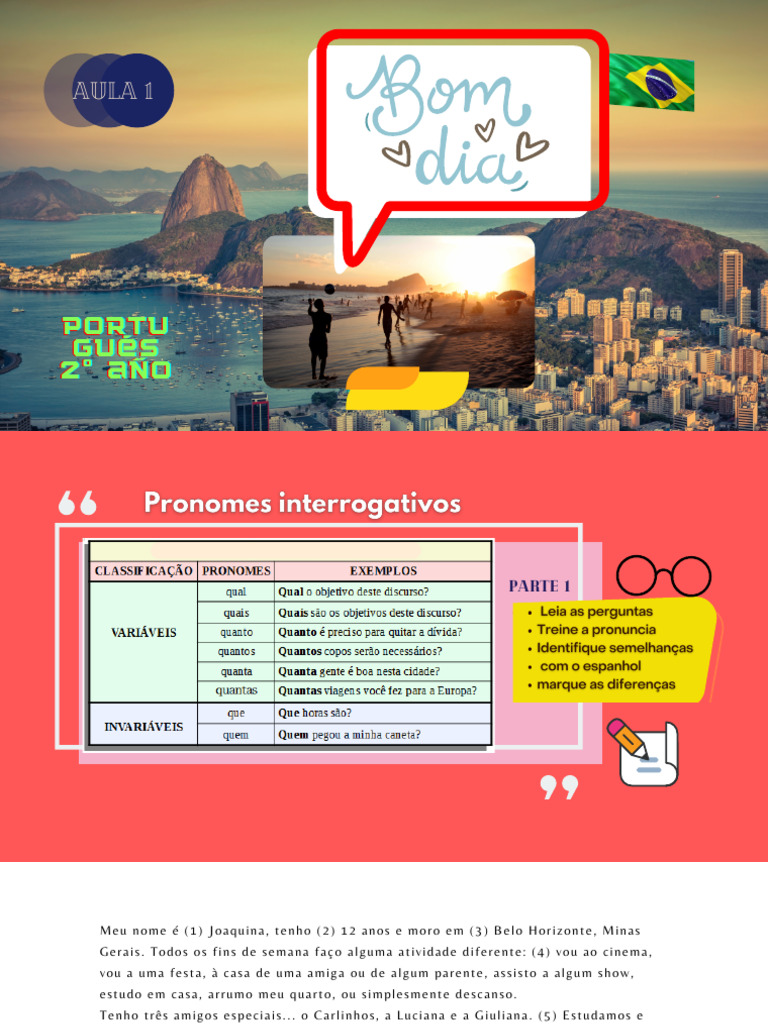 Clase 1 - 2° Año Pronombres Interrogativos | PDF