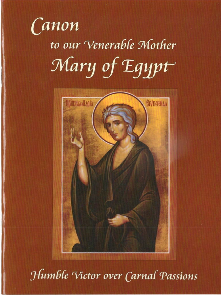 Canon To Our Venerable Mother Mary of Egypt | PDF