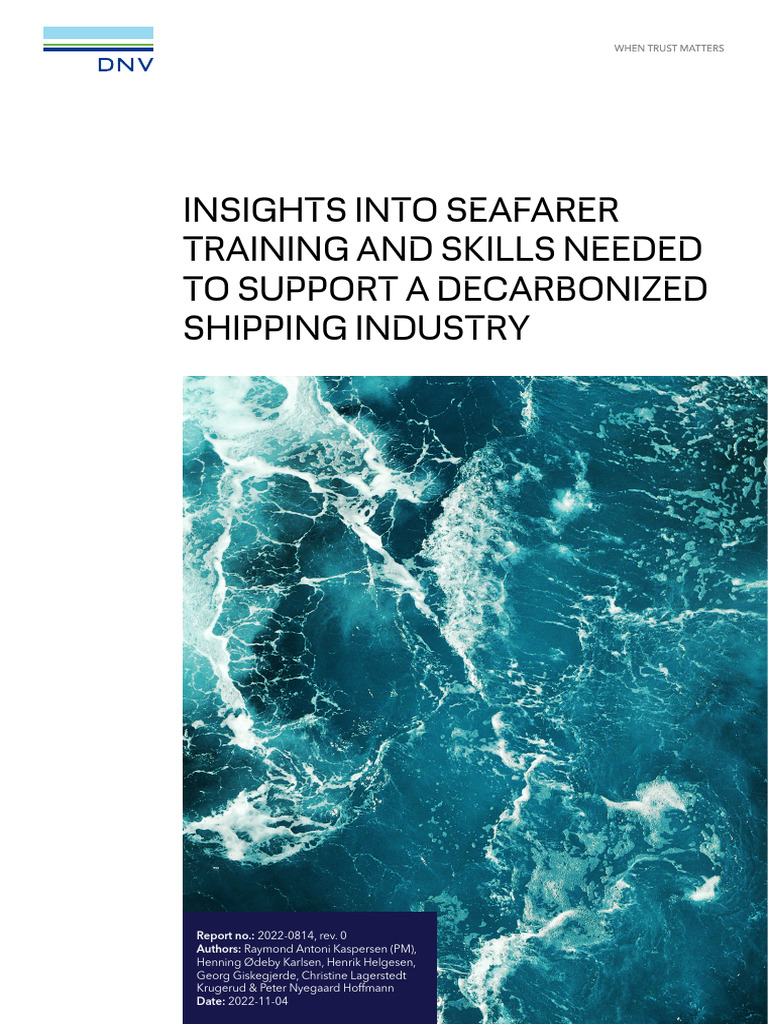 DNV Study Training of Seafarers Double Highres Digital | PDF | Climate ...