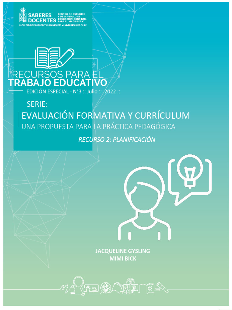 3 Gysling y Bick (2022) - Recurso 2. Evaluacion Formativa y Curriculum - Planificacion | PDF ...