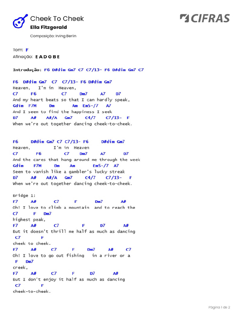 Cheek To Cheek F | PDF