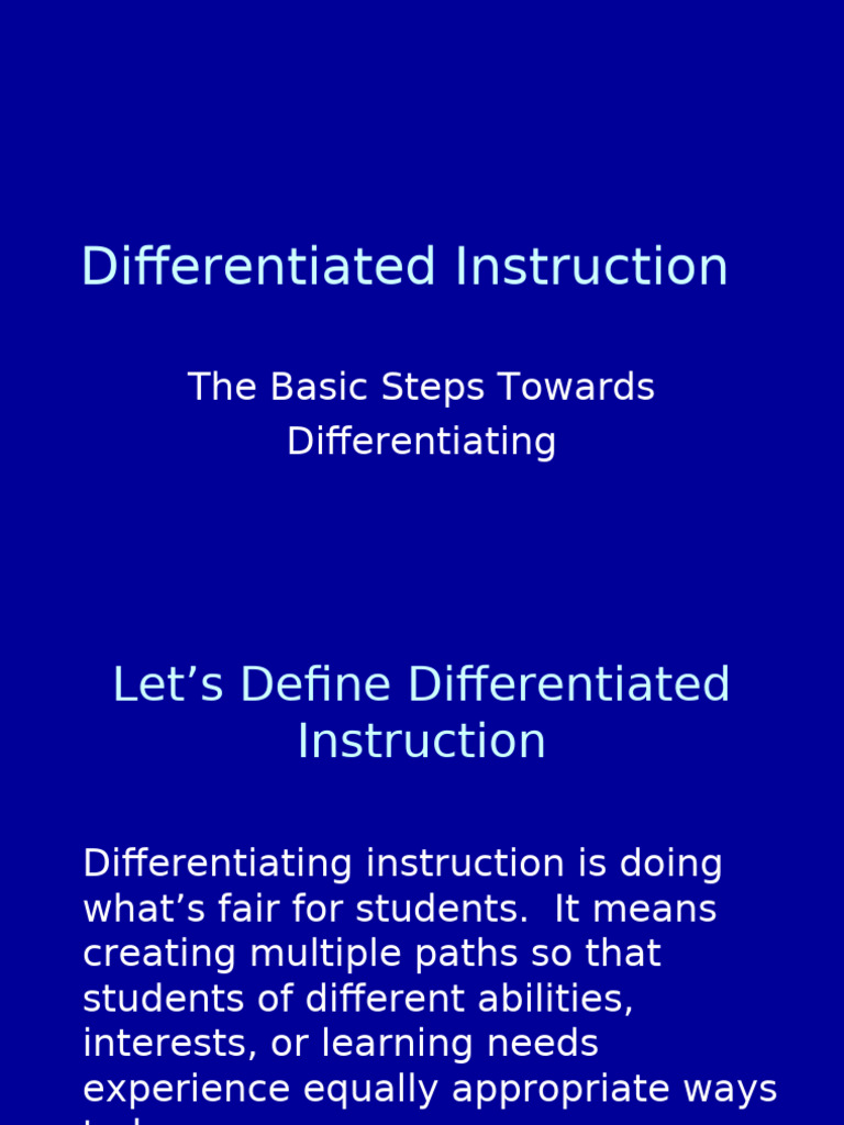 Differentiated Instruction | PDF | Differentiated Instruction | Liberal Arts Education