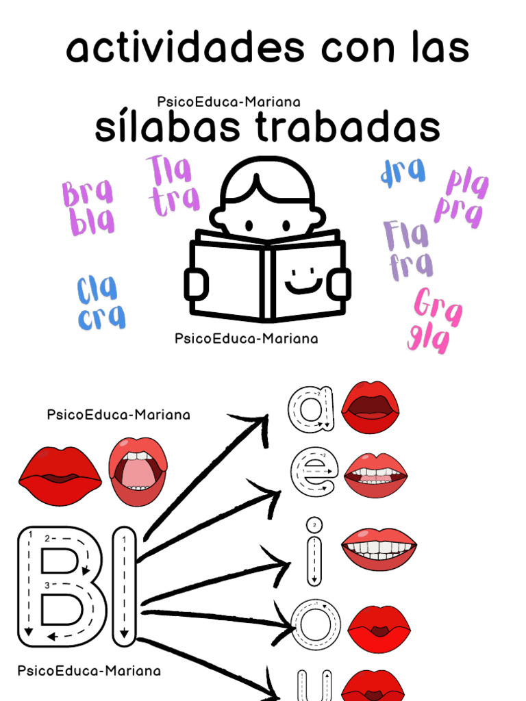 Actividades con sílabas trabadas | PDF | Estudios de idiomas extranjeros
