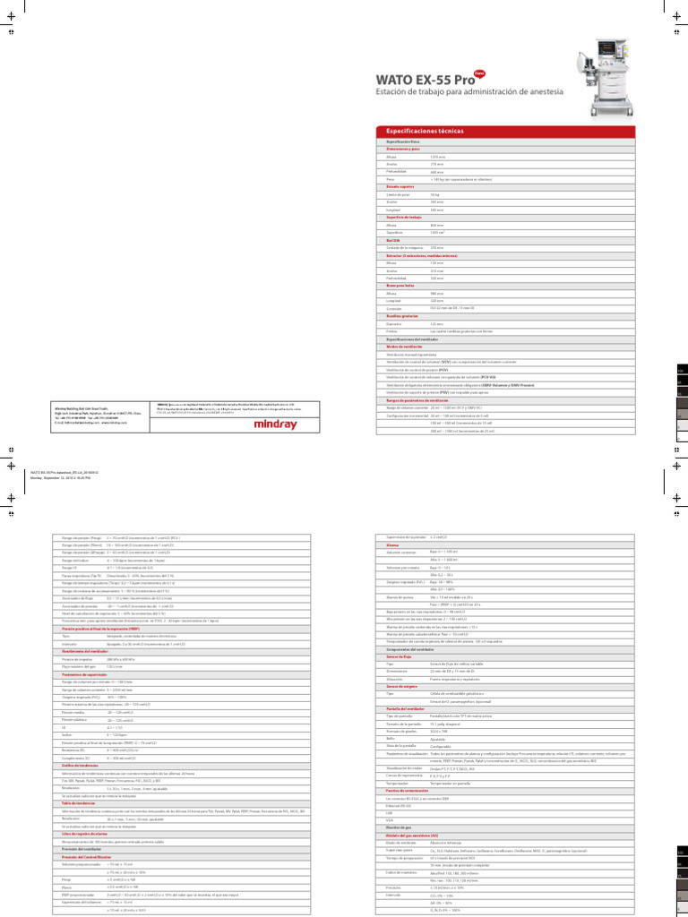 Estación de Anestesia WATO EX-55 Pro | PDF