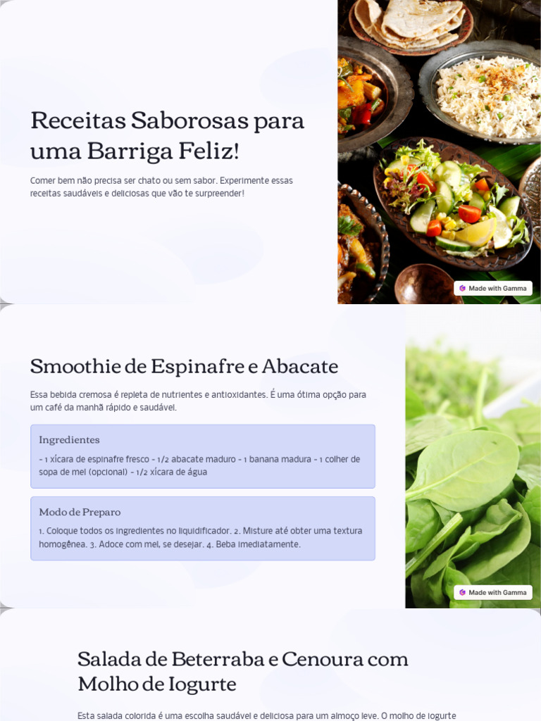 Receitas Saudáveis e Saborosas | PDF | Chá | Caldo