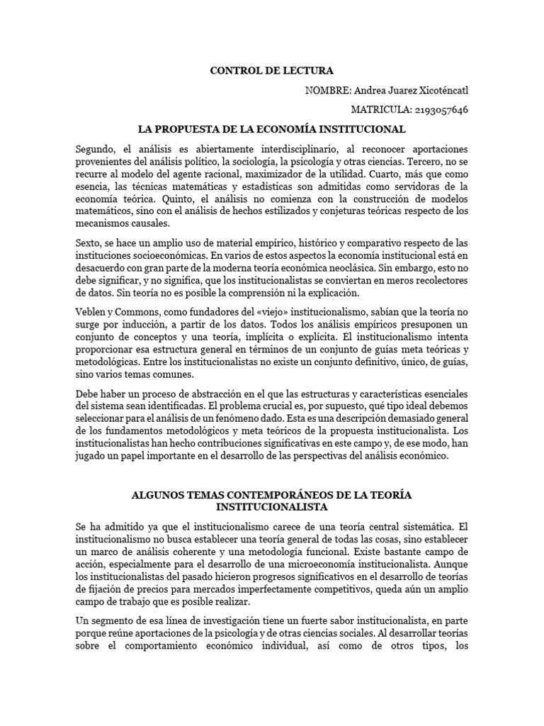Control de Lectura 2 | PDF | Teoría | Empirismo