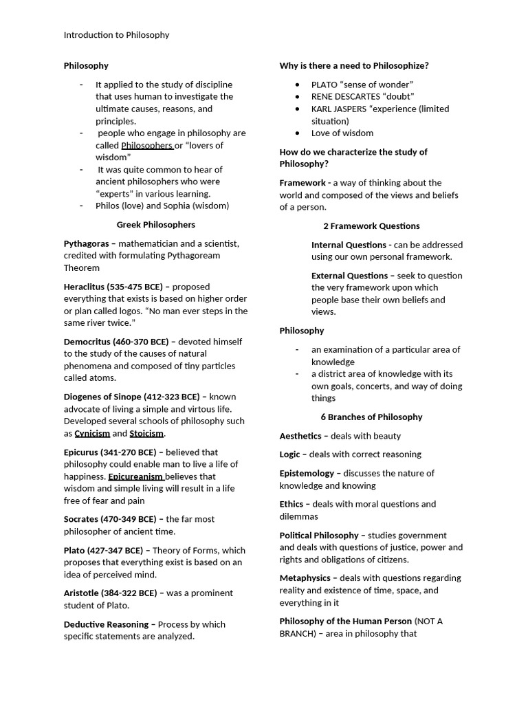 Philosophy-study-guide | PDF | Mind | Knowledge