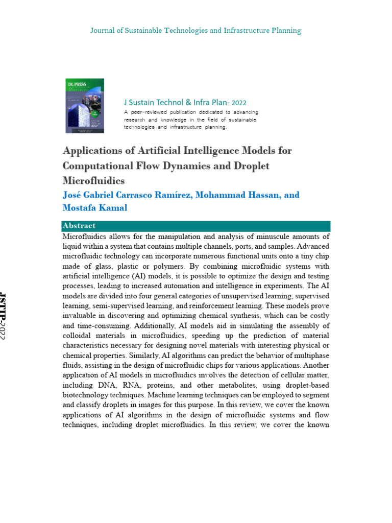 Applications of Artificial Intelligence Models For Computational Flow Dynamics and Droplet ...