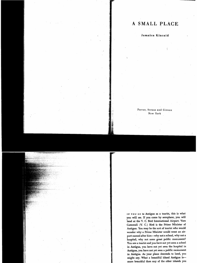 A Small Place Jamaica Kincaid | PDF