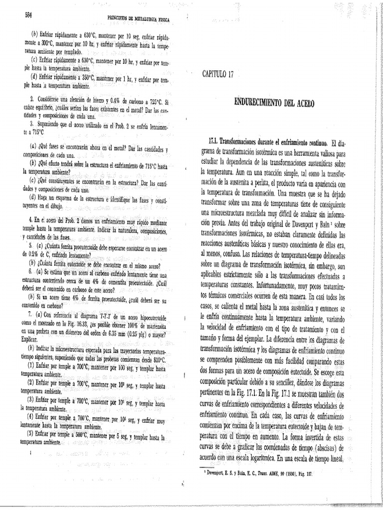 4-2 - Endurecimiento y Revenido Del Acero - Reed-Hill | PDF