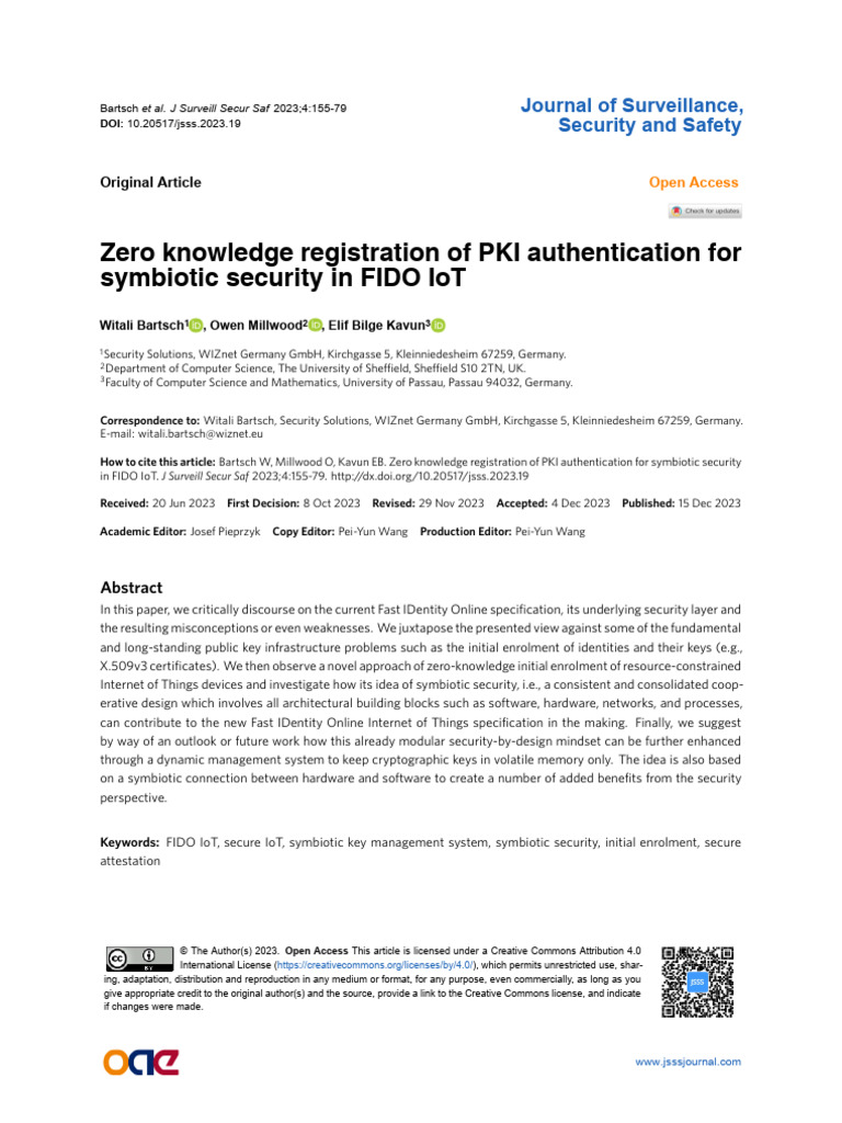 Jsss 4019 | PDF | Authentication | Internet Of Things